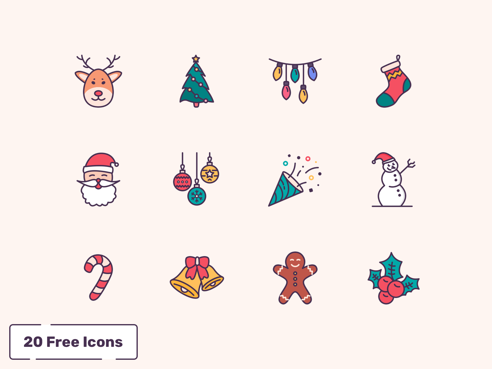 Free 20 Christmas Icons - UIBundle