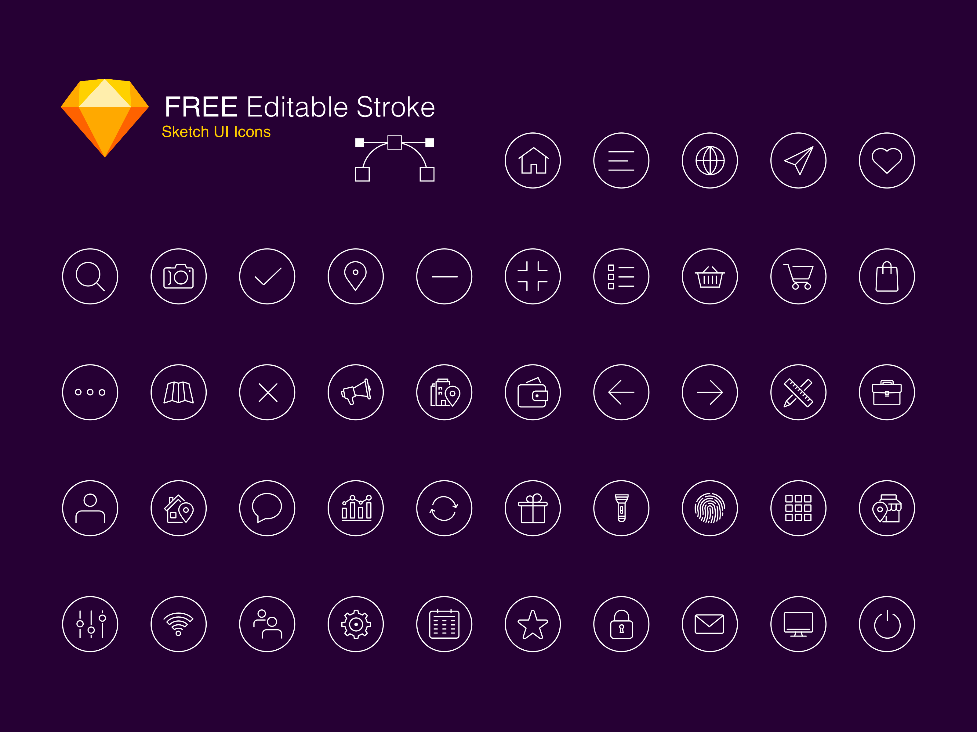 Free Sketch Editable Stroke Icon Set Uibundle